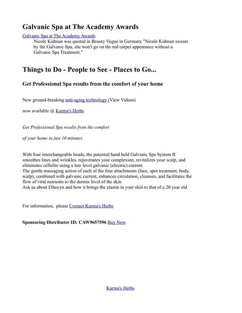 Galvanic Spa System Ii Pdf