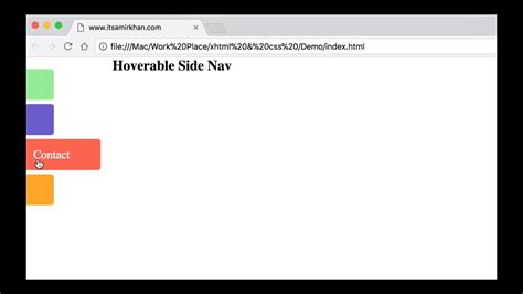 Hoverable Sidebar Html5 Css3 Tips And Tricks Youtube