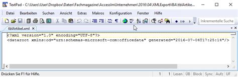 Xml Export Mit Vba Access Im Unternehmen