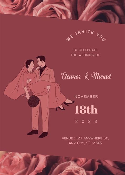 Page 4 Free To Customize Wedding Photo Invitation Templates Canva