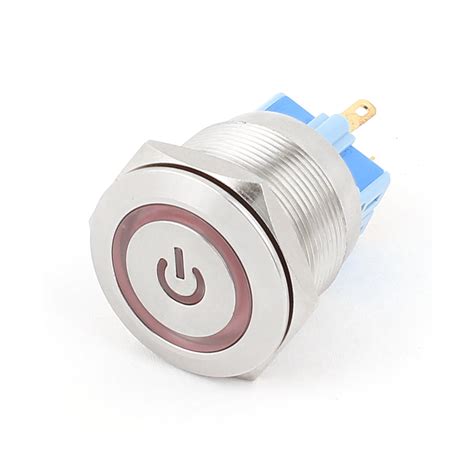 DC 24V 20mm Red LED Light 25mm Mounted Thread ON OFF Latching Push Button Switch Walmart Canada