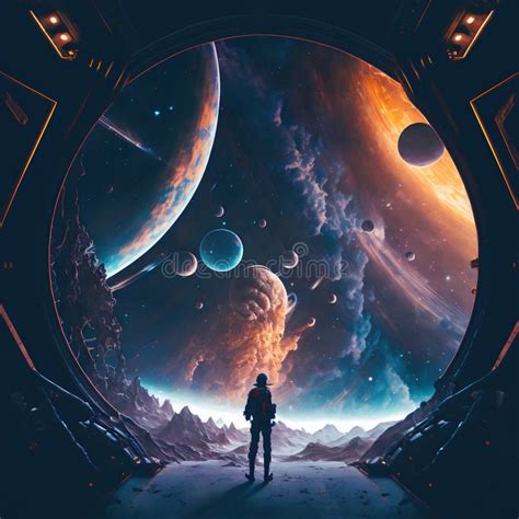 Astronaut In Space Generative Ai Stock Illustration Illustration Of Star Planet 267116336