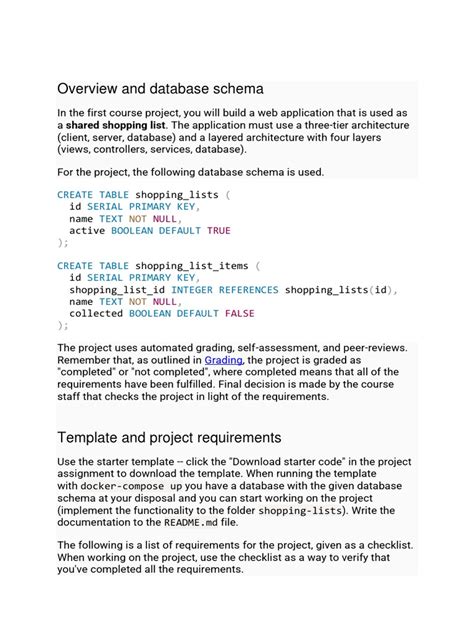 overview and database schema pdf databases web application