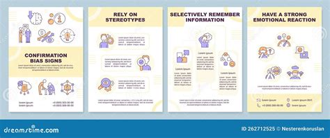 Confirmation Bias Signs Brochure Template Stock Vector Illustration Of Report Belief 262712525