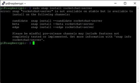 Error When Installing Rocketchat Server On My Raspberry Pi Snap