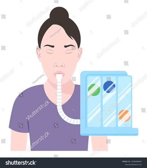 Pulmonary Lung Function Test Or Spirometry Royalty Free Stock Vector 2298589887