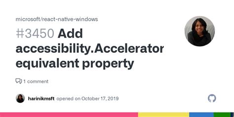 Add Accessibilityacceleratorkey Equivalent Property · Issue 3450 · Microsoftreact Native