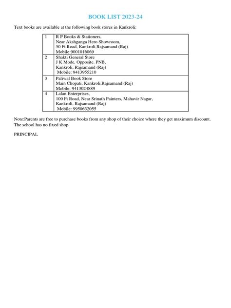 Booklist 1 Pdf Science