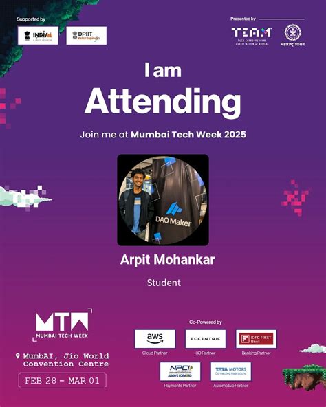 Mumbaitechweek2025 Ai Team Techinnovation Networking Futureofai Arpit Mohankar