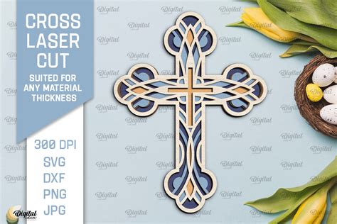 Cross Laser Cut Multilayer Cross Svg · Creative Fabrica