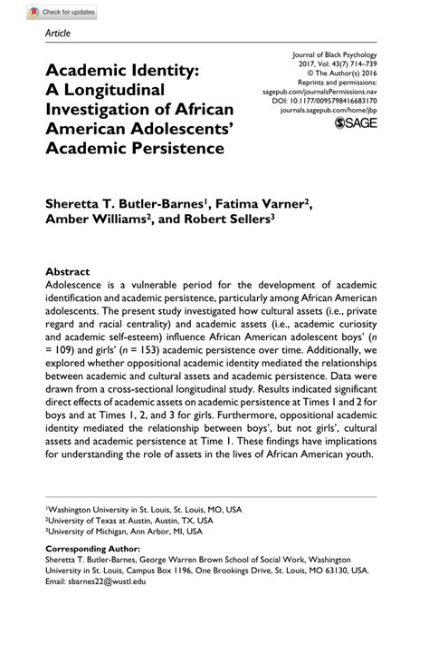 Pdf Academic Identity A Longitudinal Investigation Of African American Adolescents Academic Pdf Academic Identity A Longitudinal Investigation Of African American Adolescents Academic