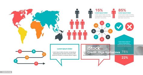 인포그래픽 마케팅 통계 재무 다이어그램 워드 맵 분석 차트 구조 진행 및 프로세스 통계 타임라인 및 순서도 최신 프레젠테이션 벡터 격리 세트 0명에 대한 스톡 벡터 아트 및