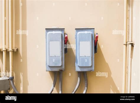 Electrical Safety Switch Box On Isolate Background Main Electrical