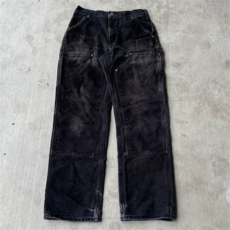 Carhartt × Vintage Vintage Y2k Carhartt Faded Black Double Knee Work