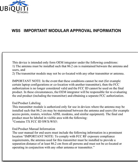 Ubiquiti WS Long Range GHz Station User Manual