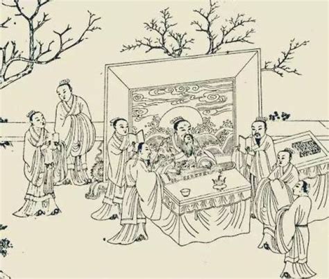 孔子杏坛讲学图寓意 孔子讲学图片解释说明 杏坛讲学 大山谷图库