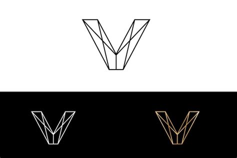 Premium Vector Geometric V Letter Logo Design