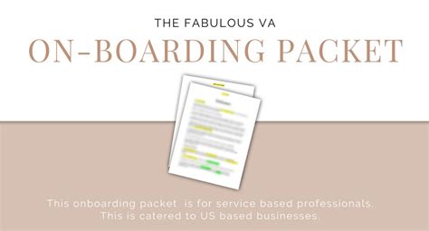 Virtual Assistant Client On Boarding Packet Etsy