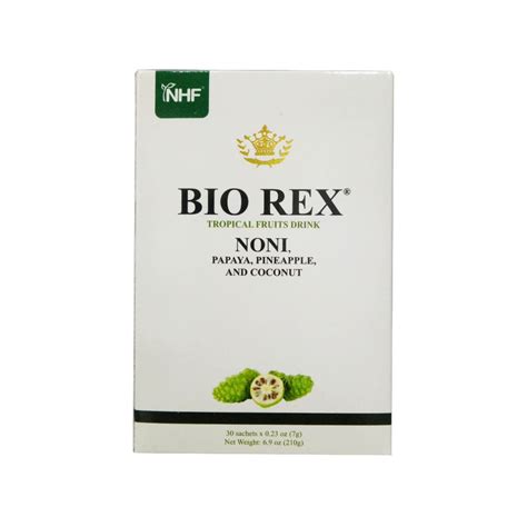 Nhf Bio Rex Noni Supports Cardiovascular System Detox Antioxidant 7g X 30sachets Exp