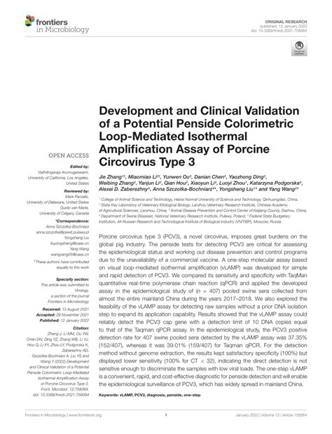 Pdf Development And Clinical Validation Of A Potential Penside