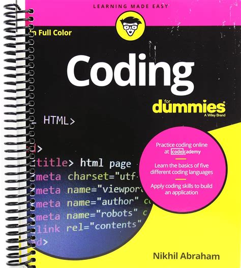 Coding For Dummies For Dummies Computers Nikhil Abraham Amazon
