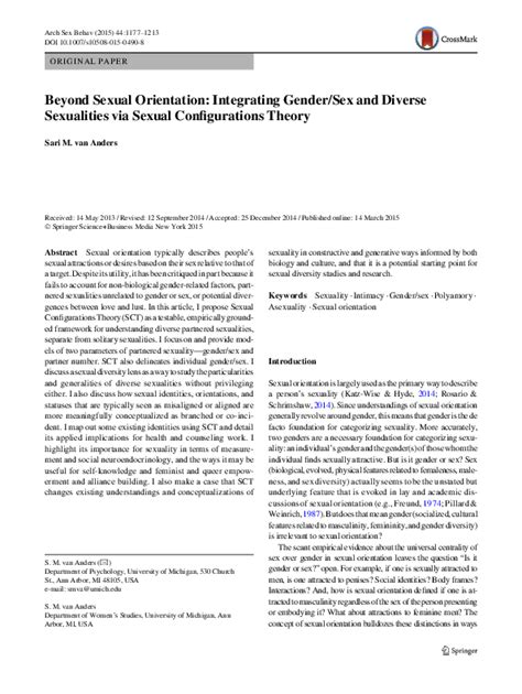 pdf beyond sexual orientation integrating gender sex and diverse