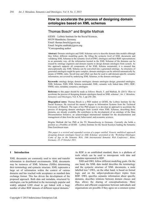 pdf how to accelerate the process of designing domain ontologies based on xml schemas