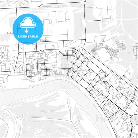 Vector Pdf Map Of Seversk Russia Hebstreits Printable Maps Map