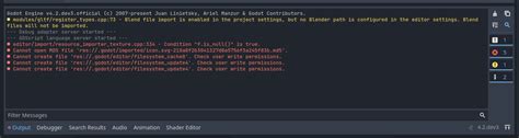 Getting `cannot Opencreate File` Error If `godot` Folder Is Removed