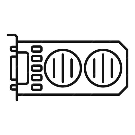 Premium Vector Gpu Icon Outline Vector Computer Card Chip Cpu