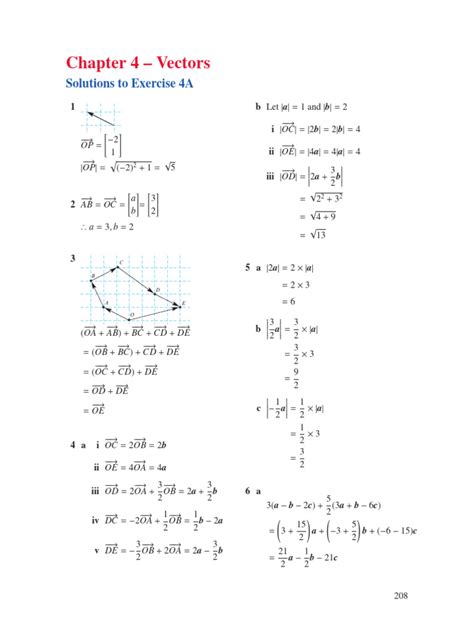 Chapter 4 Vectors Worked Solutions Pdf Applied Mathematics Mathematical Analysis
