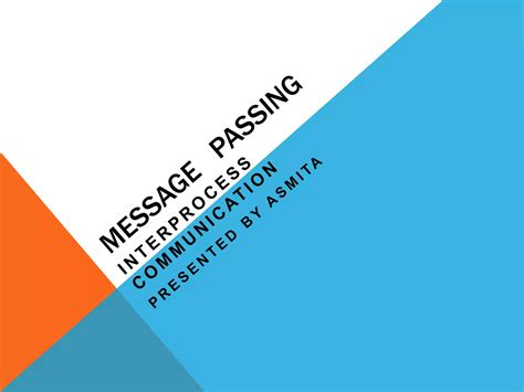 Message Passing In Computer Science Pptx