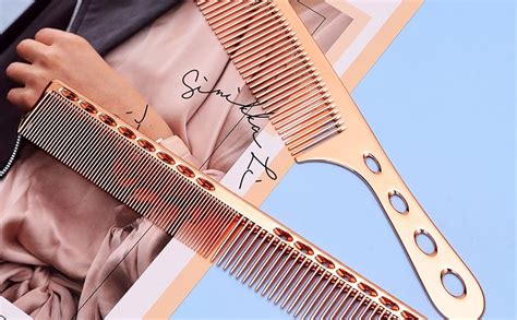 Hair Styling Comb 2pcs Metal Combs For Hair Women Space