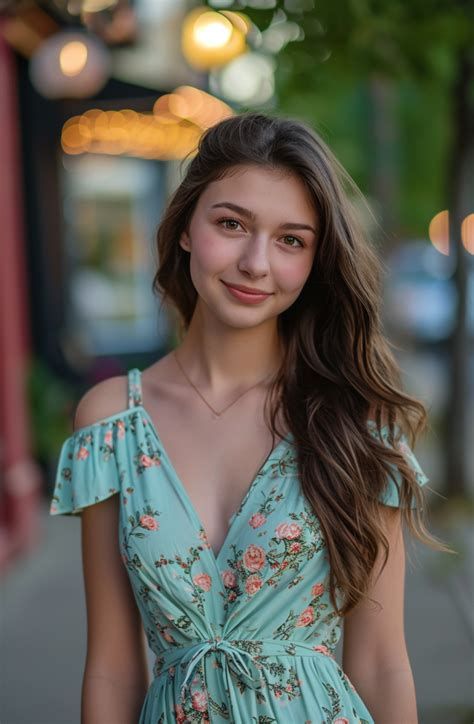 Smiling Elegance Elina Karimova In Art Nouveau Dress Captured In A