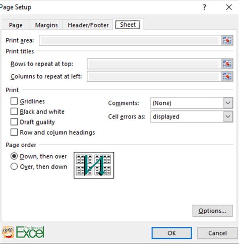 03 Print Rowgreyedout Professor Excel Professor Excel