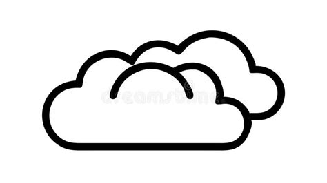 Cloud Weather Symbol Outline Vector Icon Vector Design Generative Ai Stock Vector