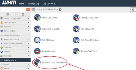Set Default Zone Time To Livettl In Whm Control Panel