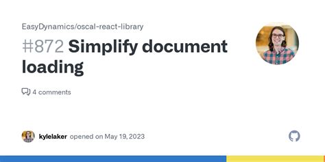 Simplify Document Loading · Issue 872 · Easydynamicsoscal React Library · Github