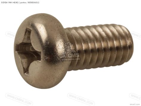 9858006012 Screw Pan Head Yamaha Buy The 98580 06012 00 At Cmsnl