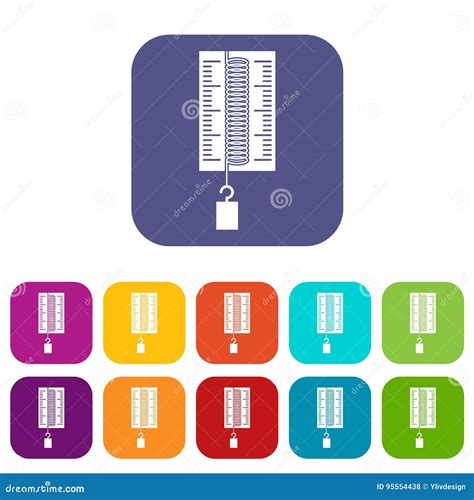 Physics Dynamometer For Laboratory Work Icon Vector Illustration