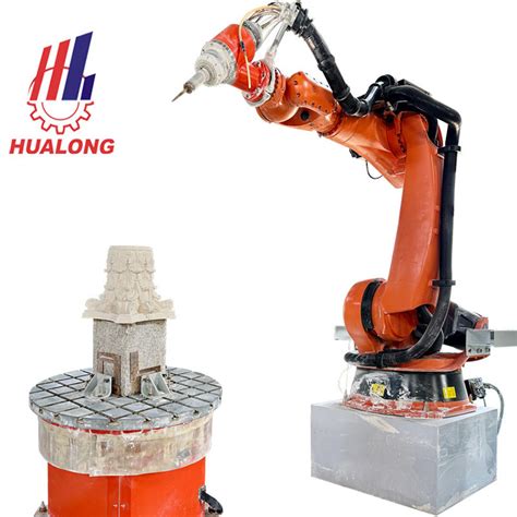 hualong machinery kuka 6 7 axis robotic arm robot 3d cnc router marble