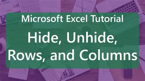 Microsoft Excel Tutorial Hide Unhide Rows And Columns Youtube