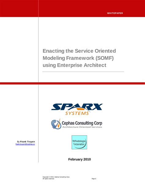 Pdf Enacting The Service Oriented Modeling Framework