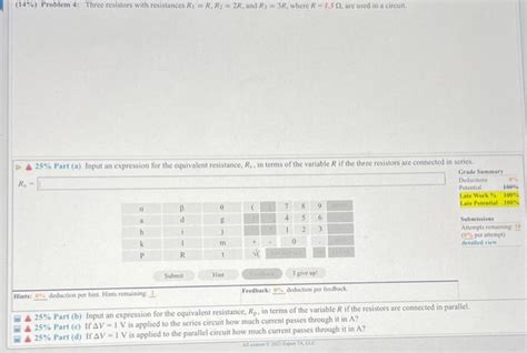 Solved Problem Three Resistors With Resistances Chegg Com