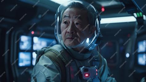 Premium Ai Image Generative Ai Illustration Senior Asiatic Man