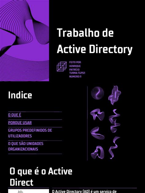 Trabalho De Active Directory Pdf Diretório Ativo Gestão De Tecnologia Da Informação