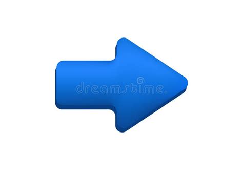 Blue Arrow Pointing Right For Navigation And Direction Stock Vector
