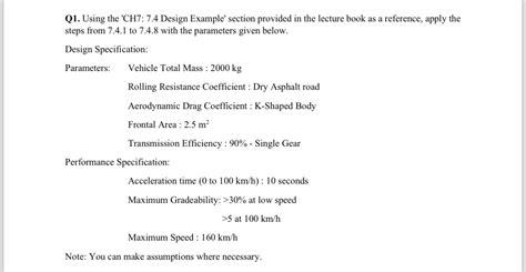 Solved Q Using The CH Design Example Section Chegg Com