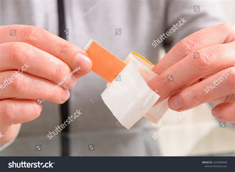Applying Adhesive Bandage On Bleeding Body Stock Photo Shutterstock