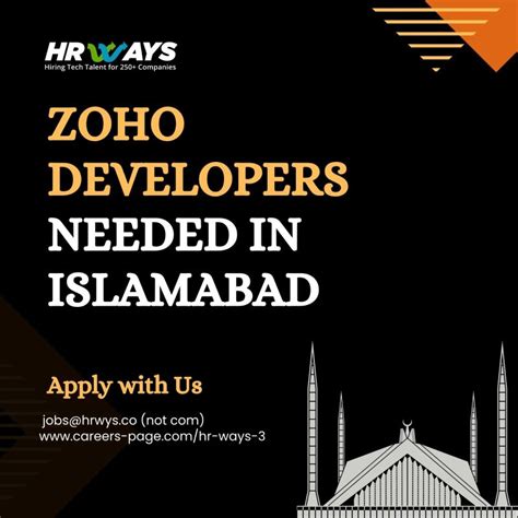 Humaira R On Linkedin Zoho Developers Needed In Islamabad Via Hr Ways Hiring Tech Talent